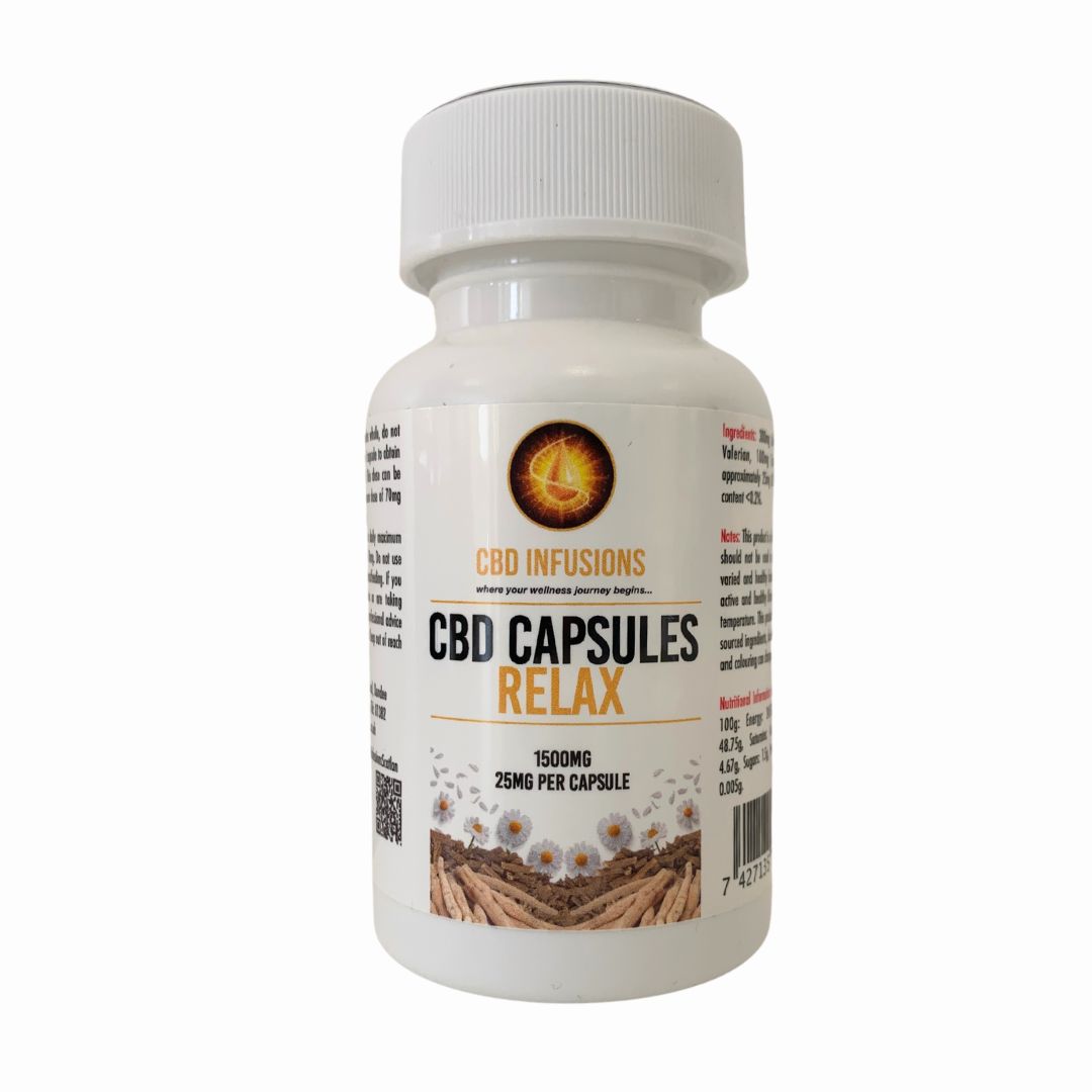 CBD Infusions - Relax Capsules CBD Ashwagandha, Valerian Root - CBD ...